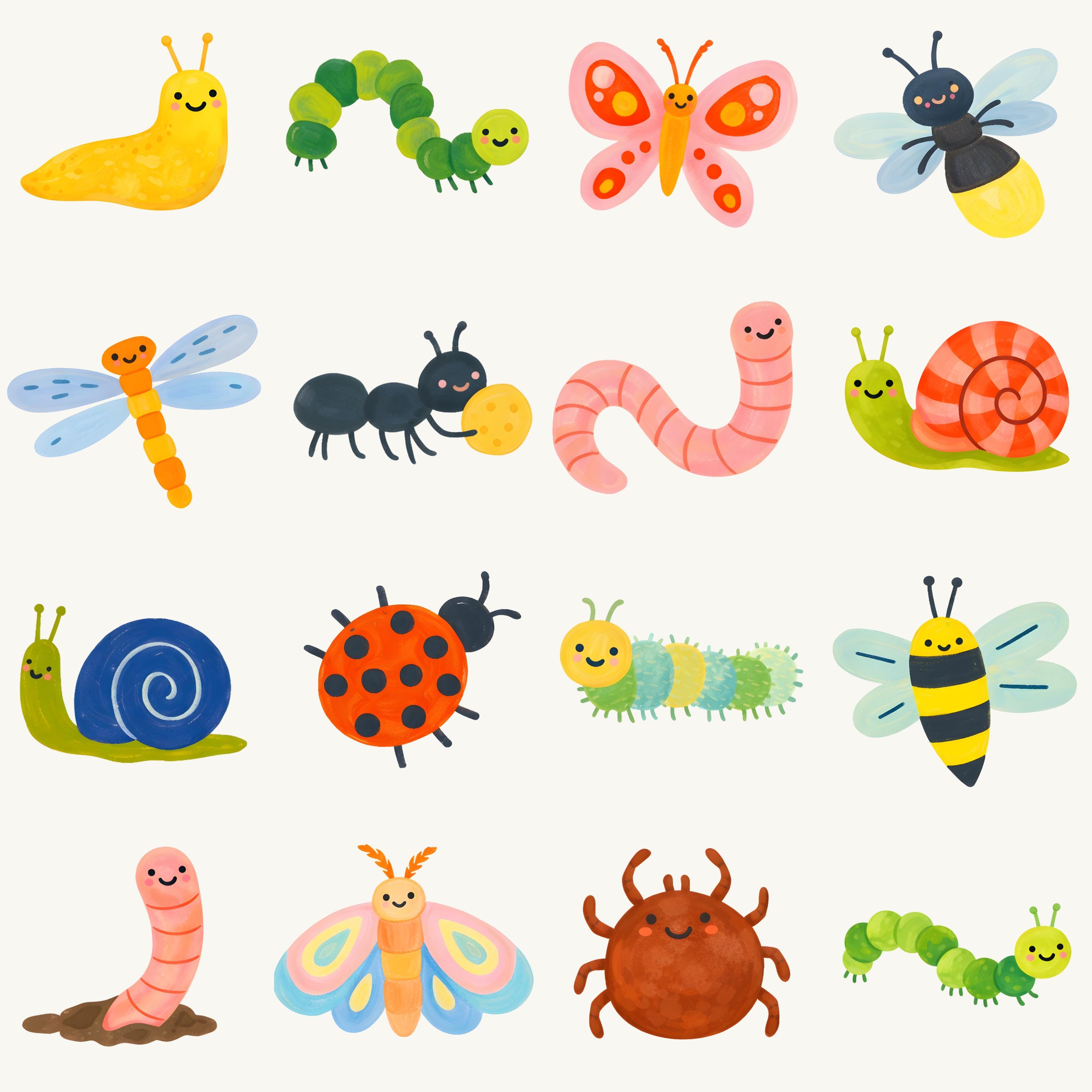 Colorful Bug Clip Art Bundle | Insect Clipart for Kids | Bugs and ...