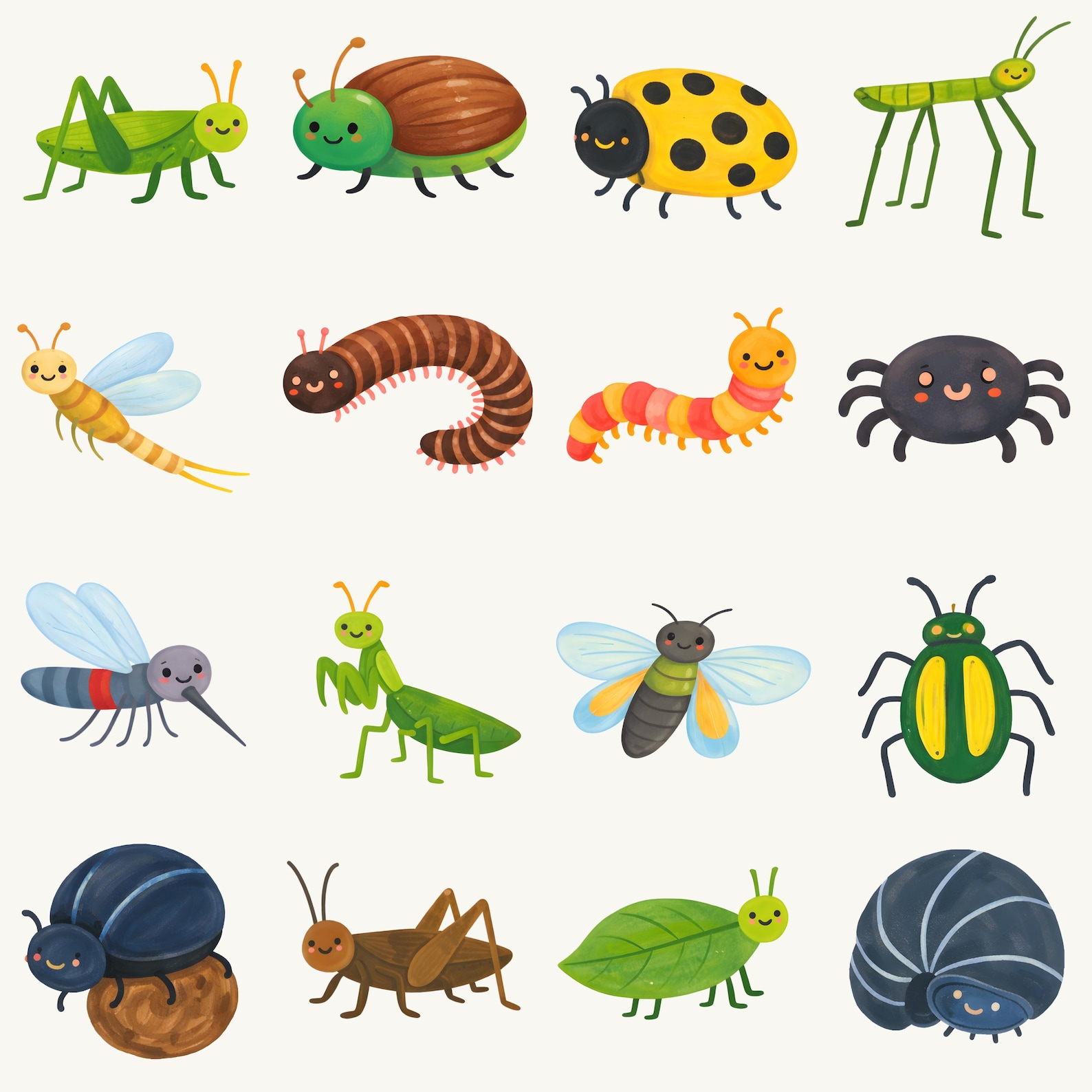 Colorful Bug Clip Art Bundle | Insect Clipart for Kids | Bugs and ...