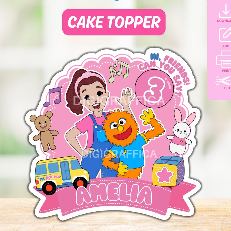 Ms. Rachel Cartoon - Etsy