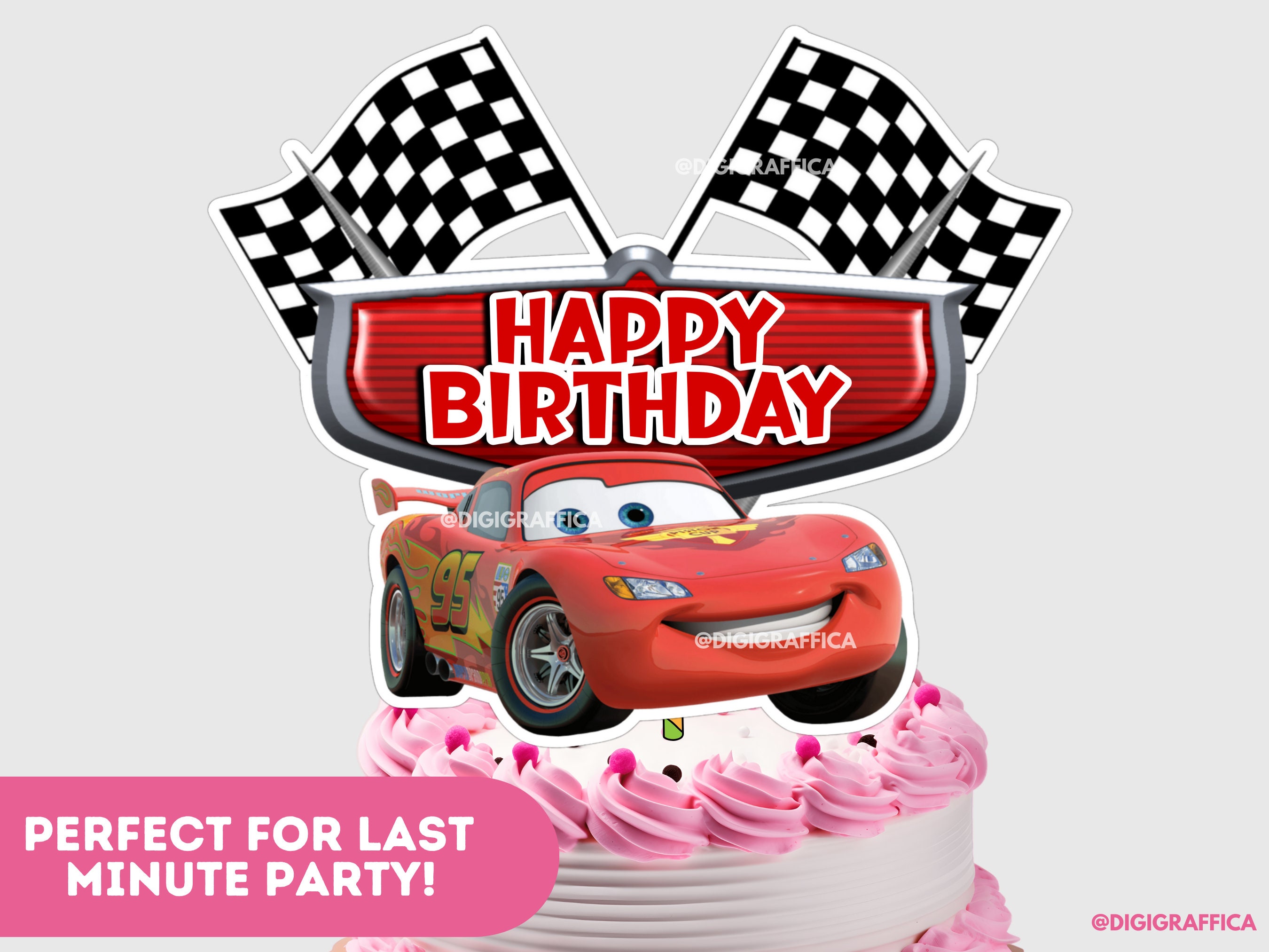 Cars Printable Cake Topper, Cars Cake Topper, Cars Centerpiece ...