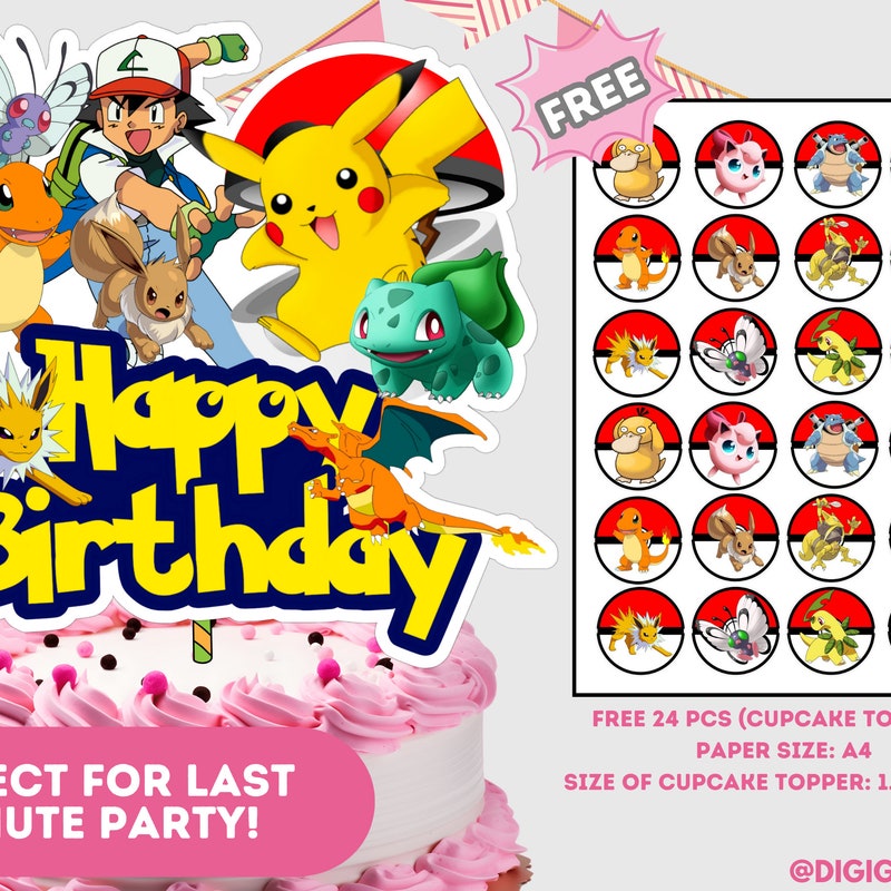 Pikachu Cake Topper - Etsy