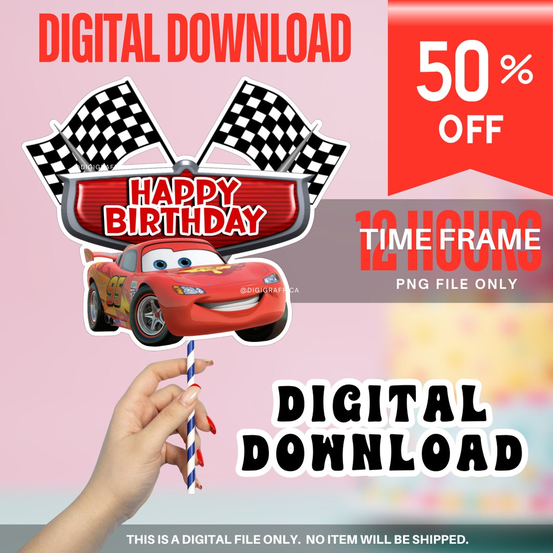 Cars Printable Cake Topper, Cars Cake Topper, Cars Centerpiece ...