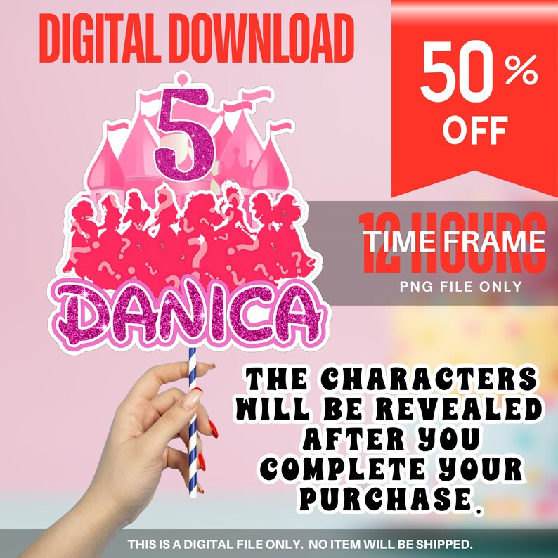 Princess, Princess Cake Topper, Digital Cake Topper, Princess Castle ...