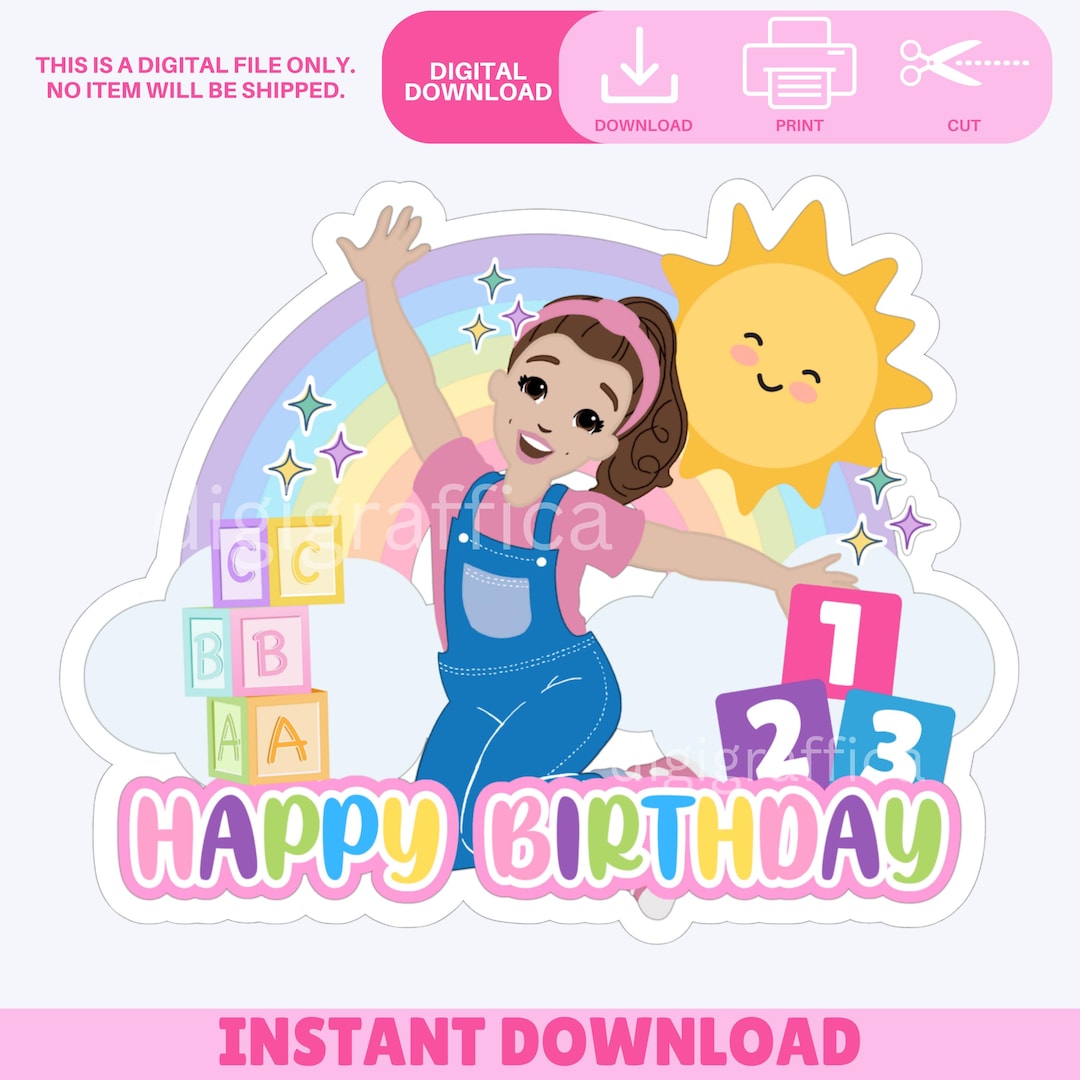 Ms Rachel Digital Cake Topper | Instant Download | Digital Download ...