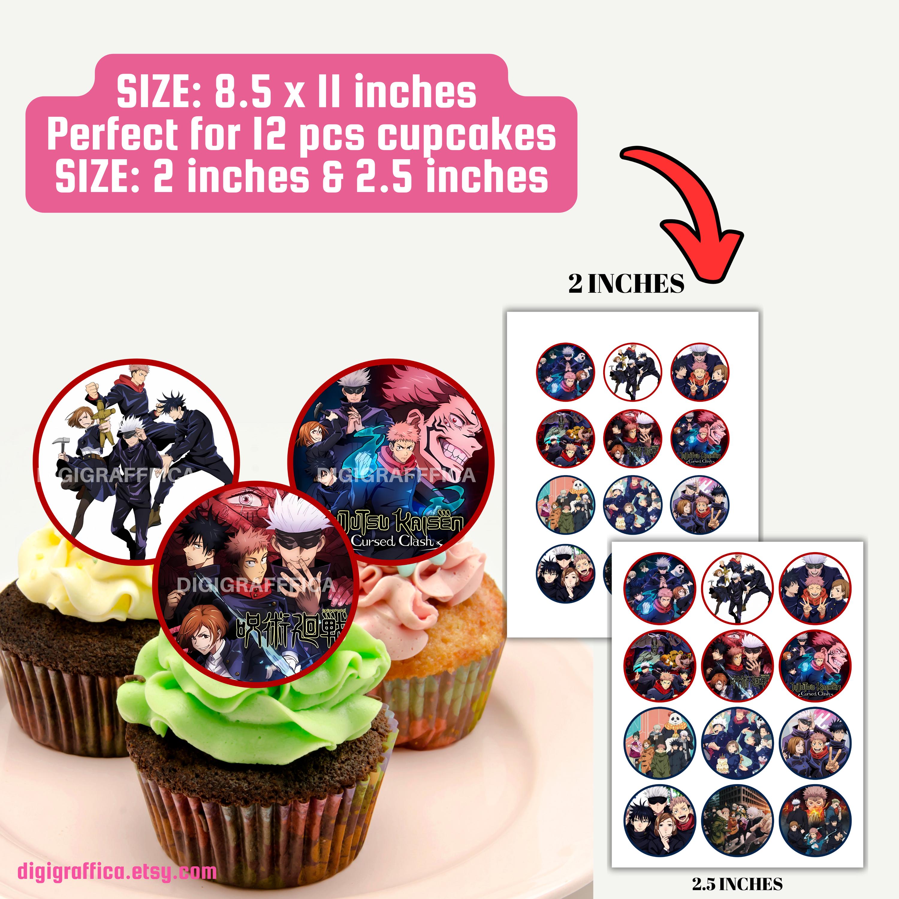 Jujutsu Cupcake Topper, Digital Instant Download, 027 - Etsy