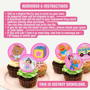 Ms. Rachel Cupcake Toppers: 2-inch Party Decor (digital Download) - Etsy