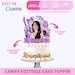 Pop Star Purple Cake Topper Template | Canva Editable Digital File ...