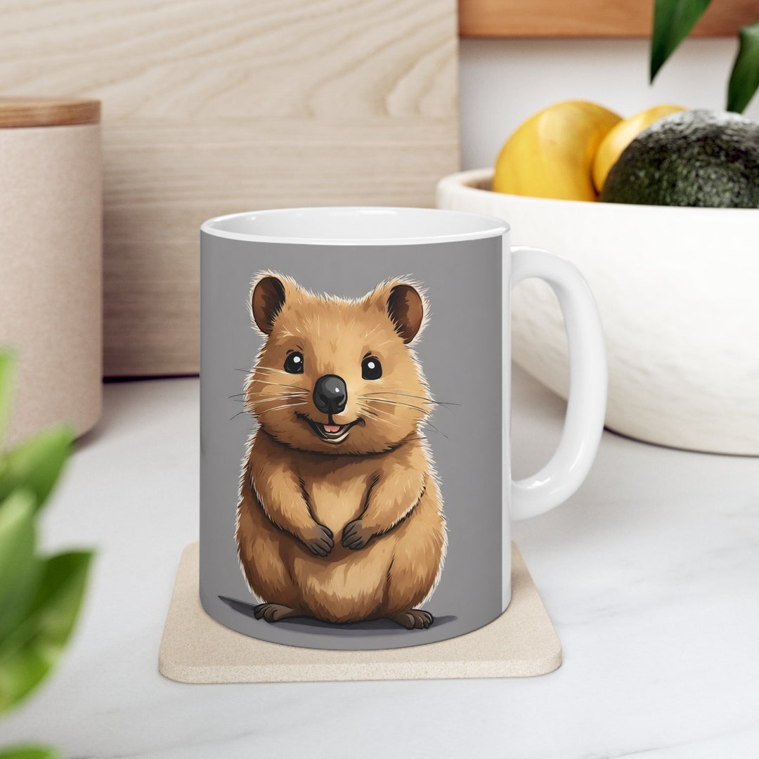 Cute Quokka Mug, Animal Cup, Gift, Coffee Mug, Present, Marsupial ...
