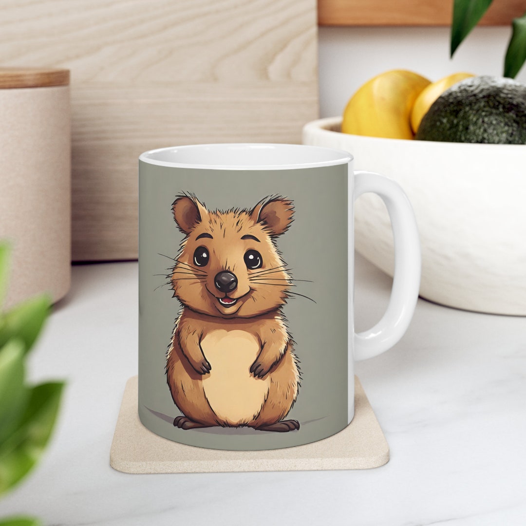 Cute Quokka Mug, Animal Cup, Gift, Coffee Mug, Present, Marsupial ...