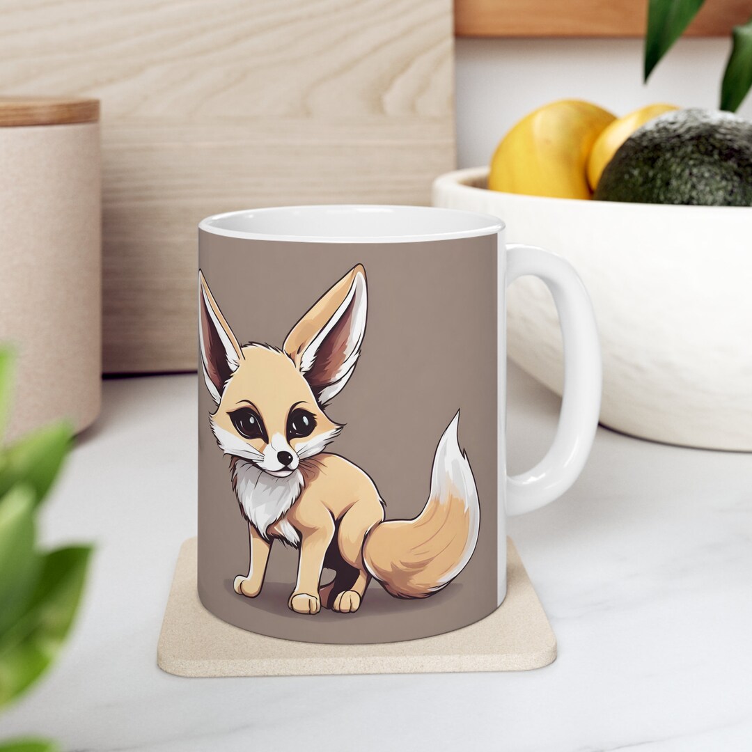Baby Fennec Fox Mug, Cute Fox Cup, Gift, Coffee Mug, Present, Animal ...