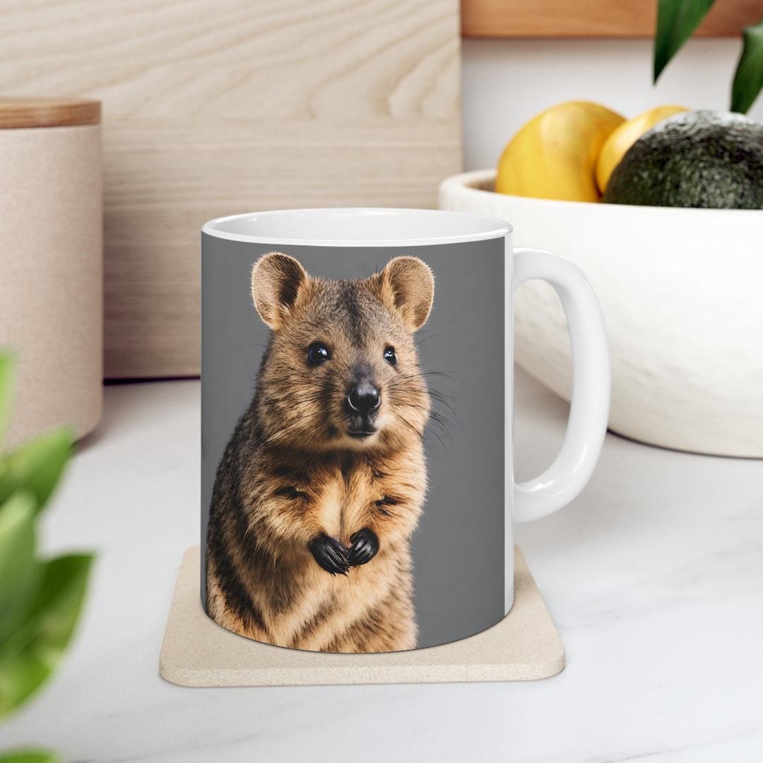 Quokka Mug, Animal Cup, Gift, Coffee Mug, Present, Marsupial Drinkware ...