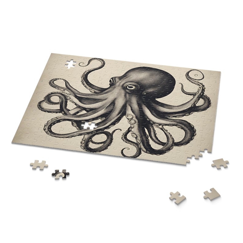 Octopus Jigsaw Puzzle, Ocean Octopus Art, Picture, Fun Puzzle Game ...