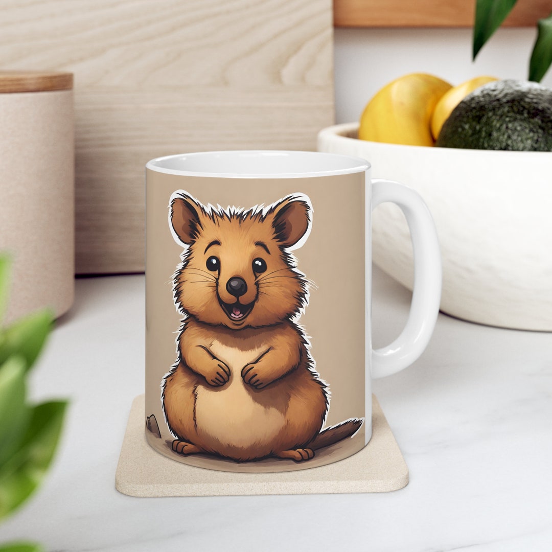 Cute Quokka Mug, Animal Cup, Gift, Coffee Mug, Present, Marsupial ...