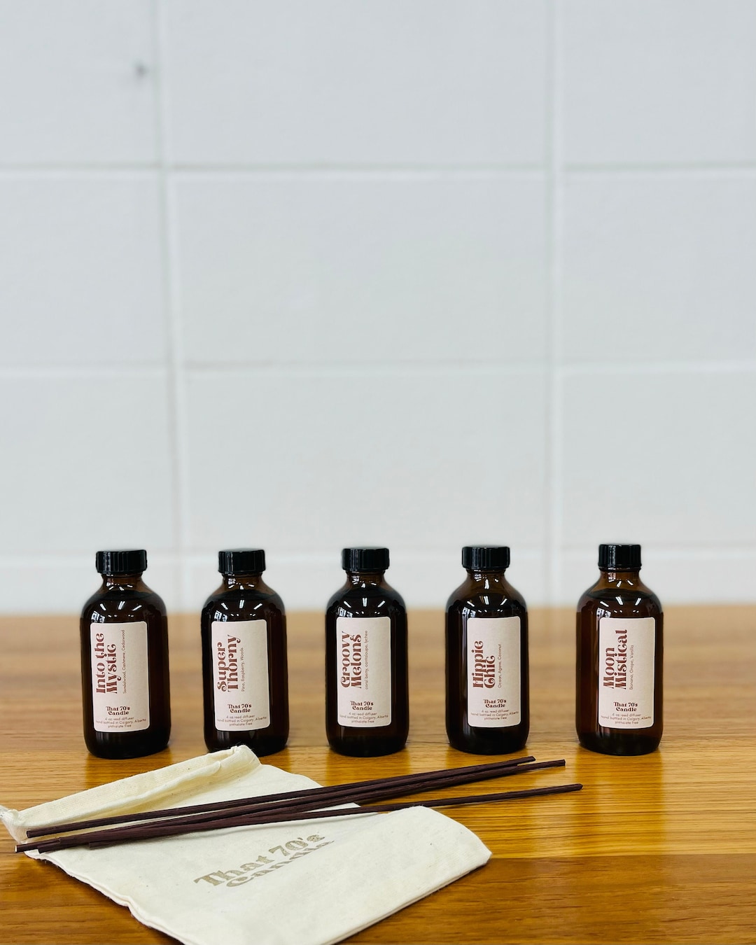 5 Scents to Choose From, 4oz Reed Diffuser With Rattan Reed Sticks ...