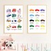 Kids Wall Art Set, Educational Posters, Classroom Decor, Colours ...