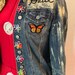 Butterfly Denim Jacket, Joyful and Free - Etsy