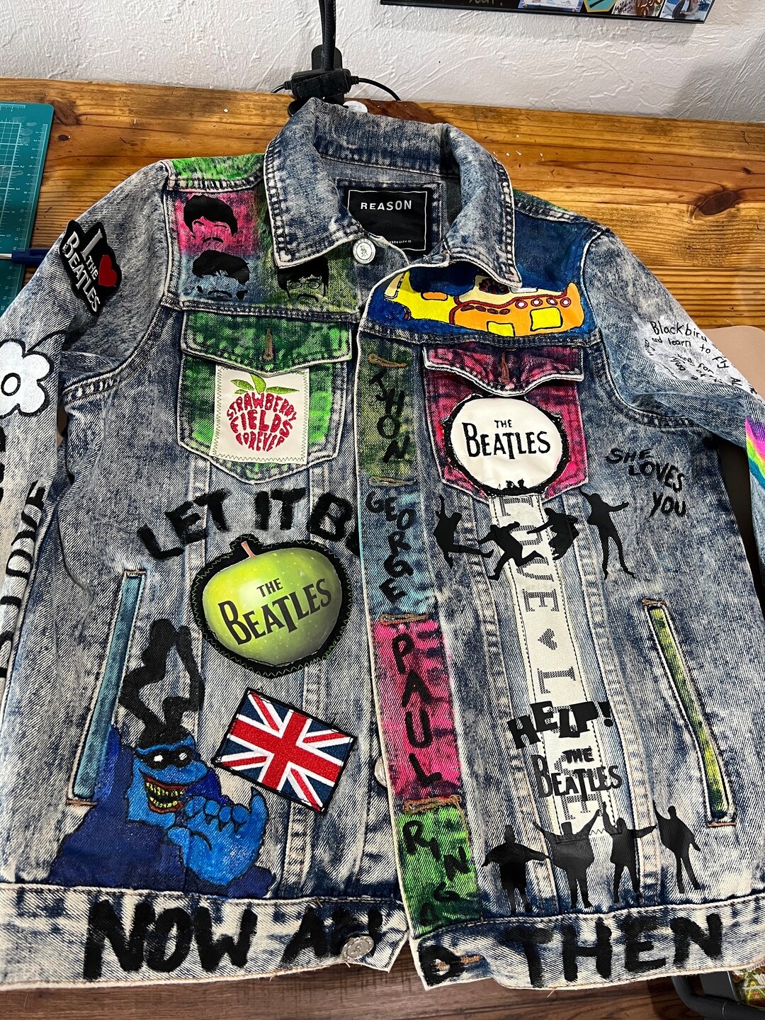 The Beatles Inspired Denim Jacket - Etsy