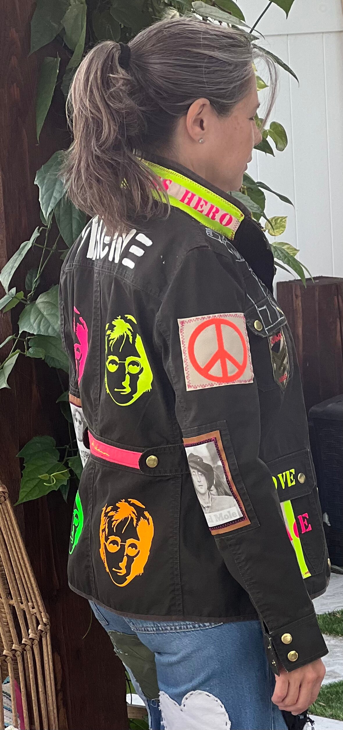 John Lennon Inspired Military Jacket Etsy