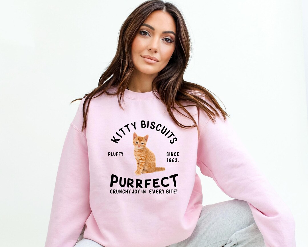 Personalized Kitty Biscuits Pluffy Since 1963 Purrfect Sweatshirt ...