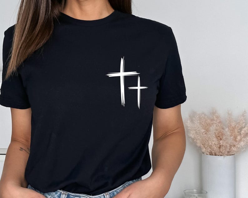 Faith Over Fear Shirt, Inspirational Quotes, Minimal Christian Cross ...