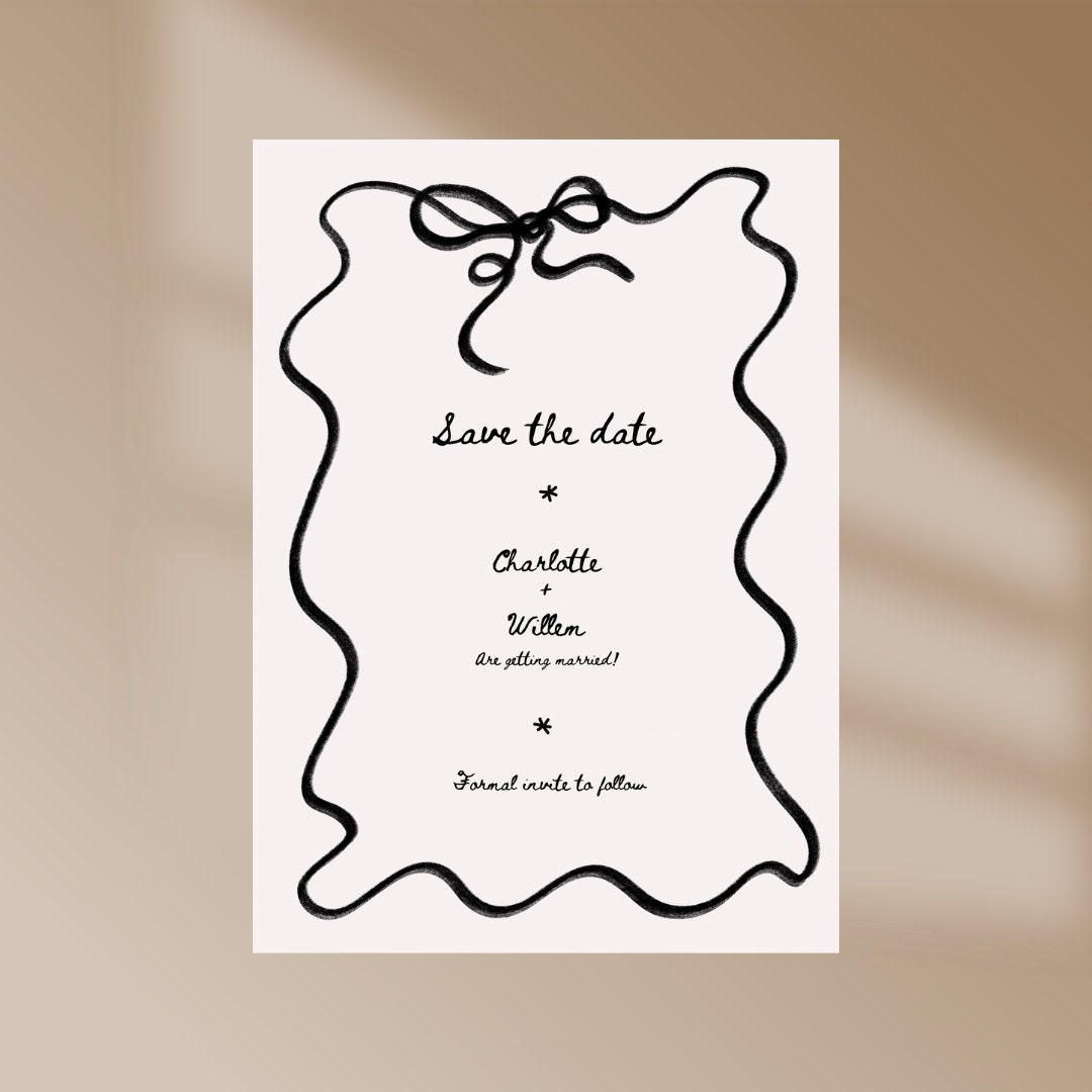 Hand Drawn Save the Date - Etsy