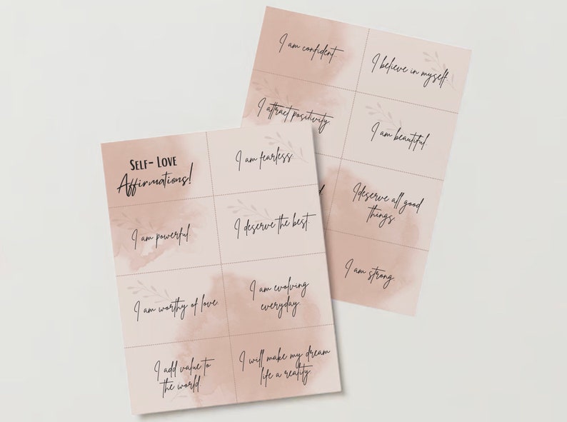 Affirmation Cards. Self Love Affirmation Cards. Printable Affirmation ...