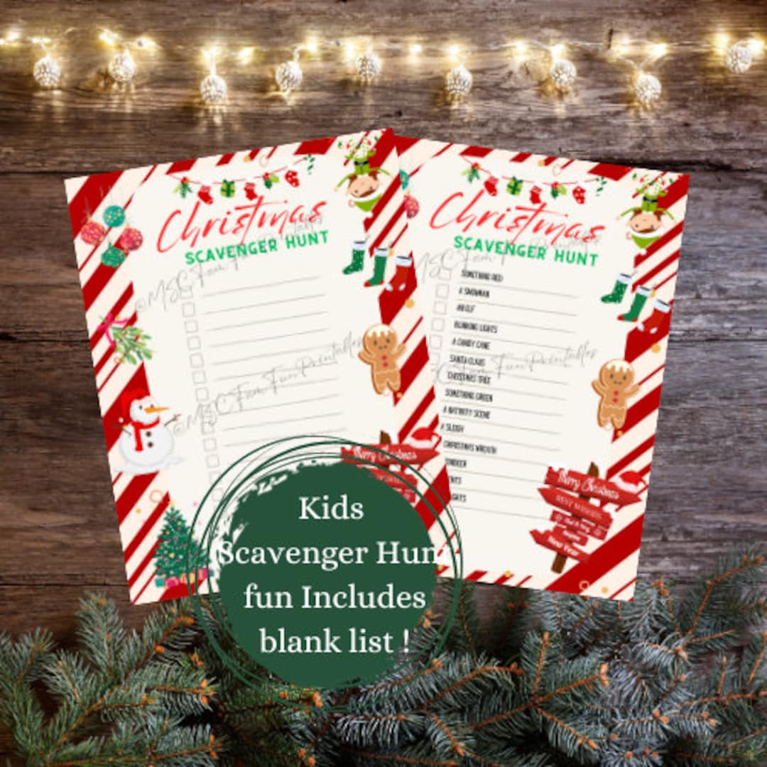 Christmas Scavenger Hunt. Printable Christmas Activity. Family Fun ...
