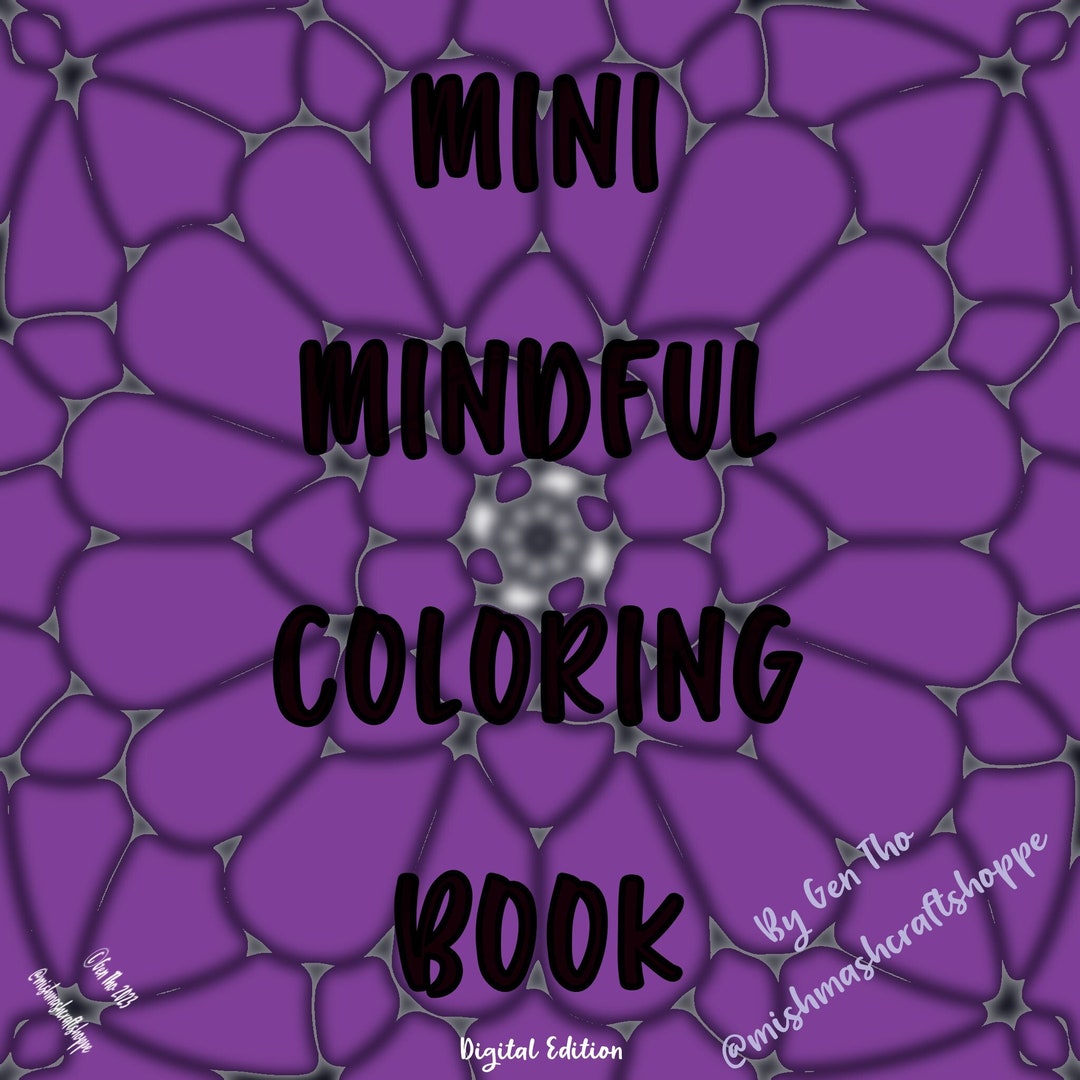 Mini Mindful Coloring Book - Etsy