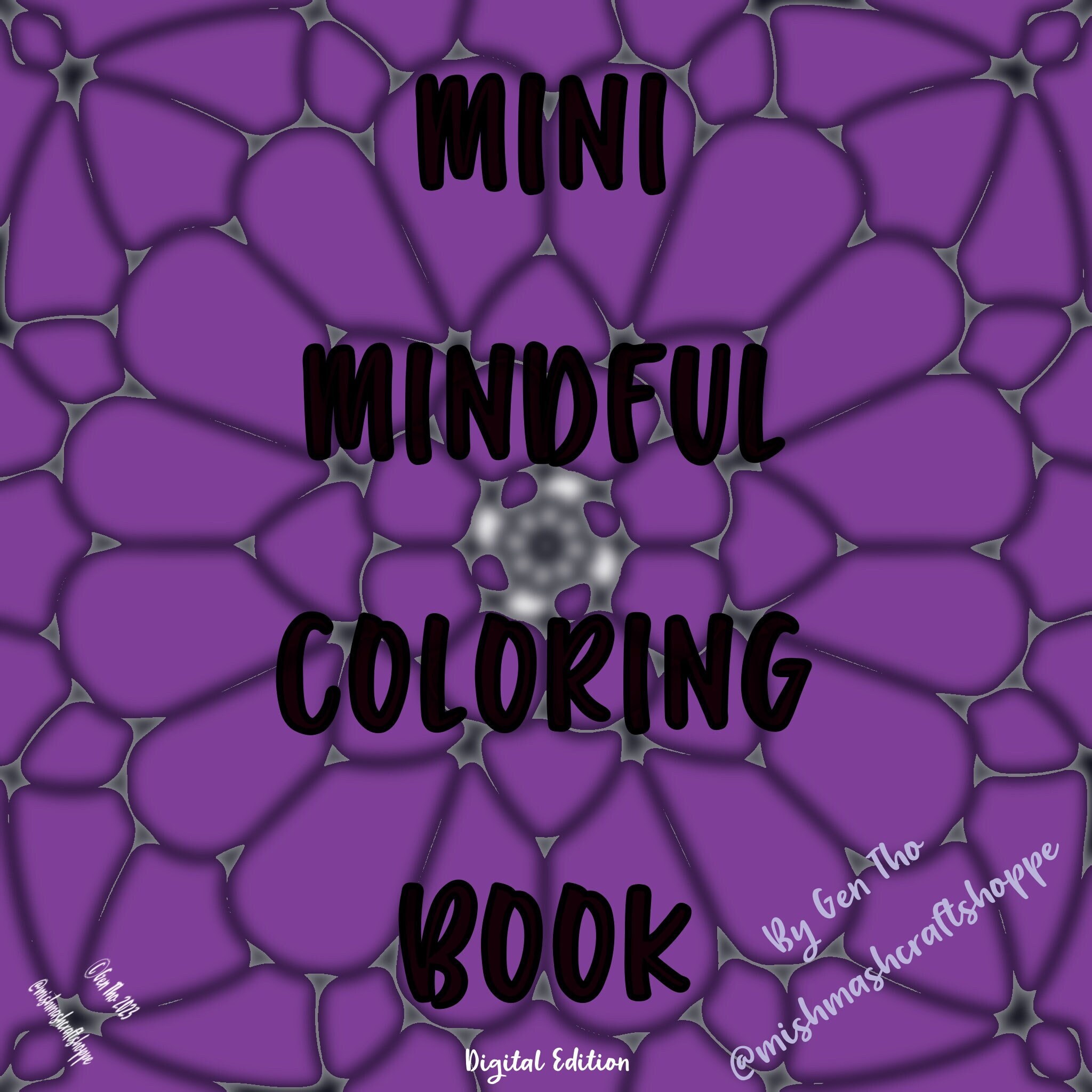 Mini Mindful Coloring Book - Etsy