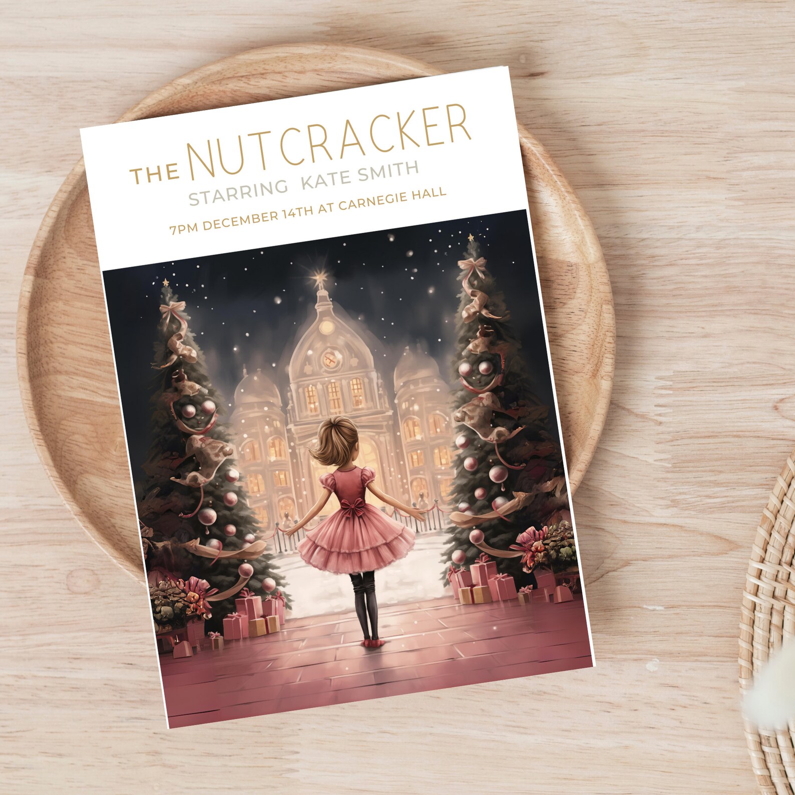 Enchanted Evening: the Nutcracker Ballet Recital Invitation Template ...