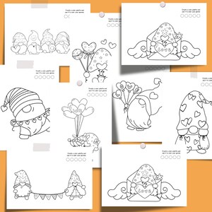 Gnome Love Coloring Pages 25 Printable Colouring Pages for Instant ...