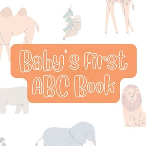 Baby's First ABC Book | ABC Coloring Book | Baby Shower Coloring Book ...