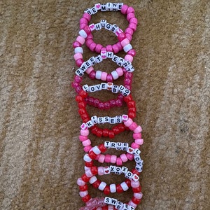 Valentine's Day Beaded Bracelets/friendship Bracelets/beaded Bracelets ...
