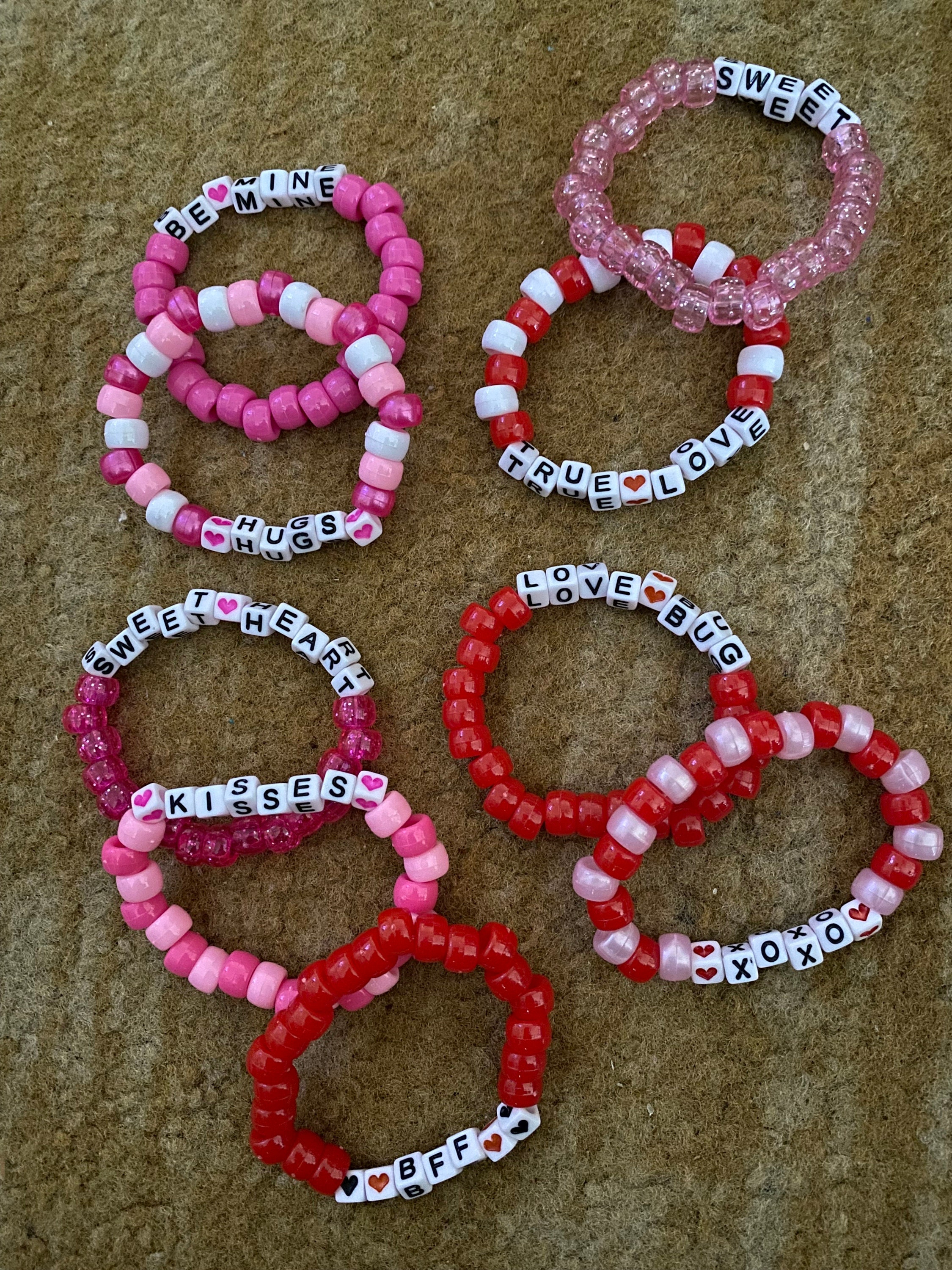 Valentine's Day Beaded Bracelets/friendship Bracelets/beaded Bracelets ...