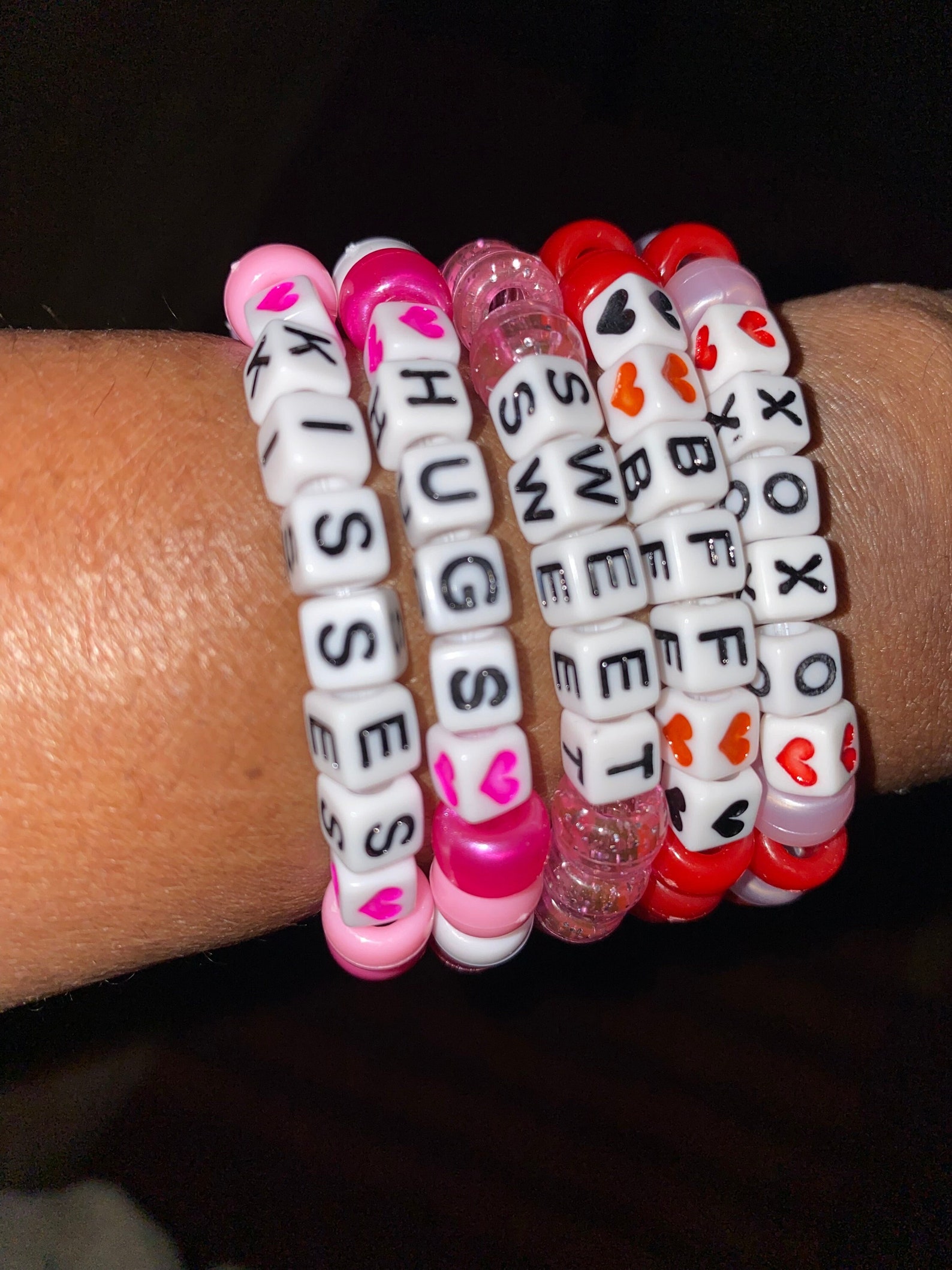 Valentine's Day Beaded Bracelets/friendship Bracelets/beaded Bracelets ...