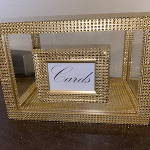 Acrylic Wedding Bling Wrap Card Box W/slot/party Gift Card Box/wedding ...