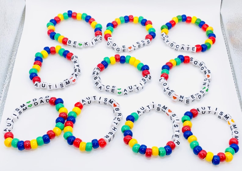 Custom Autism Friendship Bracelets/autism Beaded Bracelets/autism ...