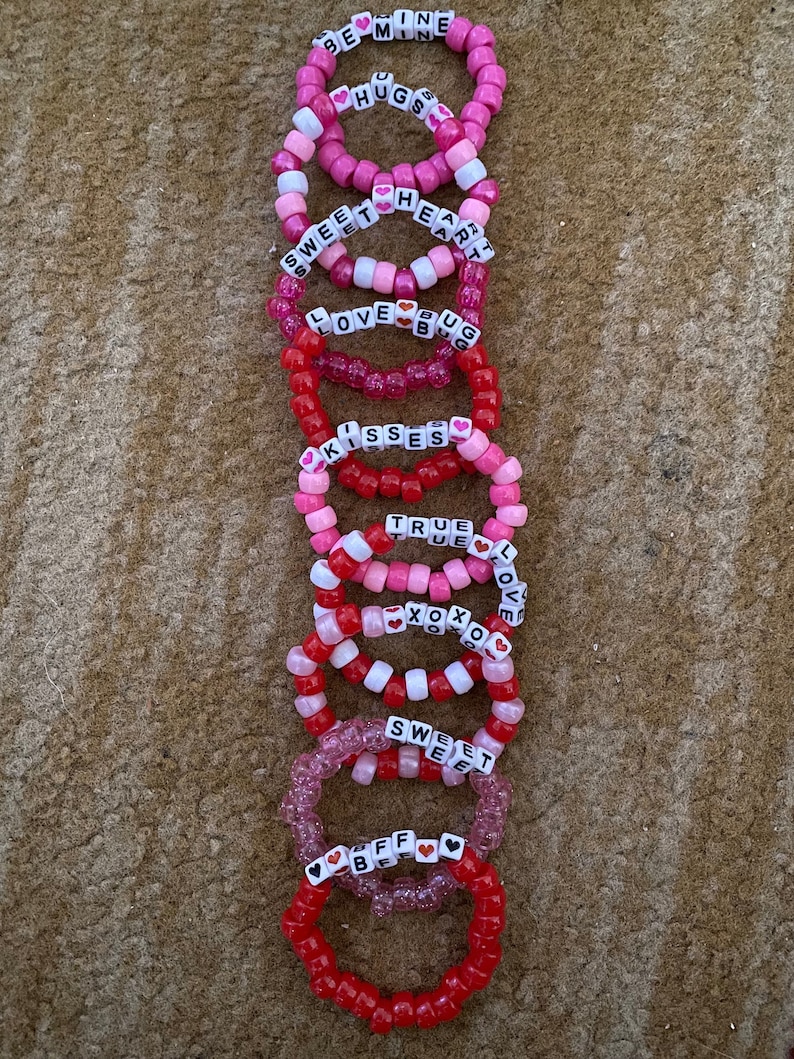 Valentine's Day Beaded Bracelets/friendship Bracelets/beaded Bracelets ...