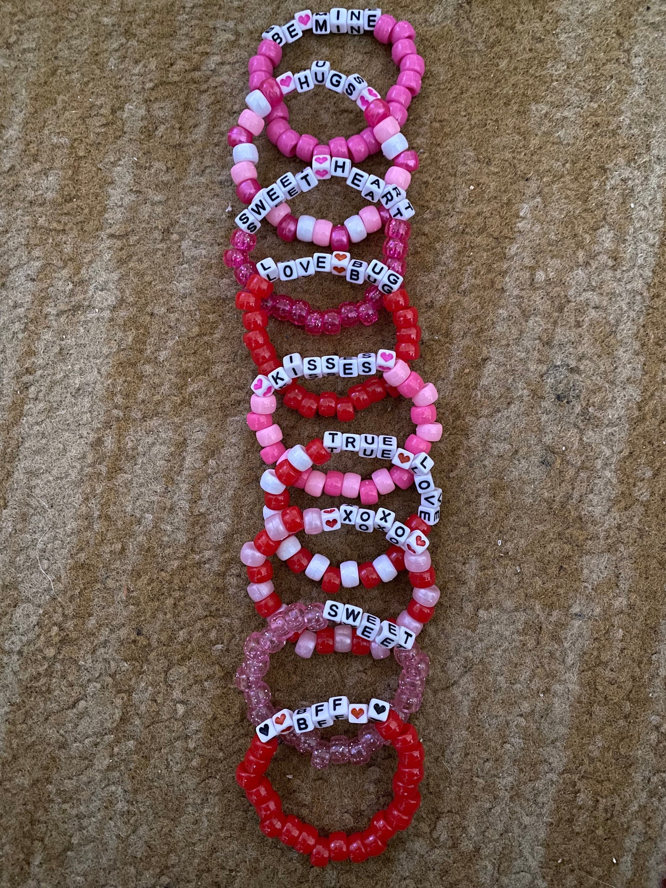 Valentine's Day Beaded Bracelets/friendship Bracelets/beaded Bracelets ...