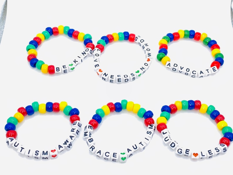 Custom Autism Friendship Bracelets/autism Beaded Bracelets/autism ...