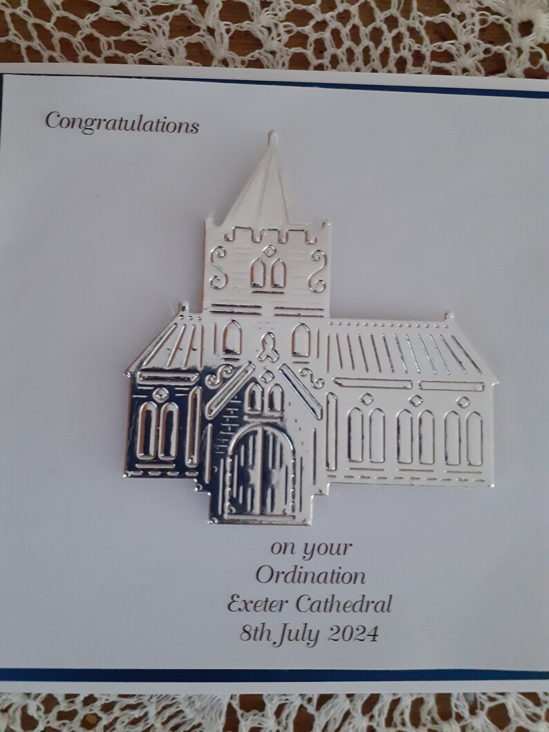 Handmade Personalised Ordination Card - Etsy UK