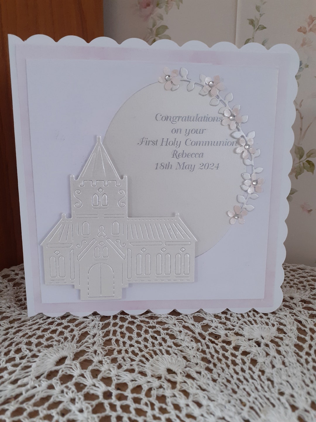 Personalised Handmade First Holy Communion Card - Etsy UK