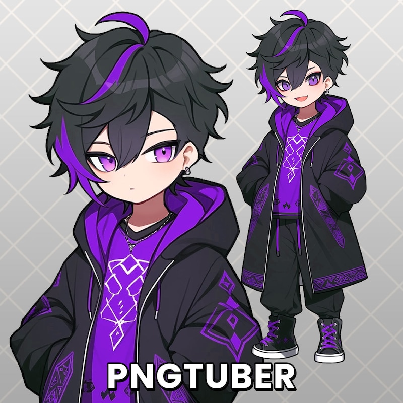 Purple Vtuber Model - Etsy