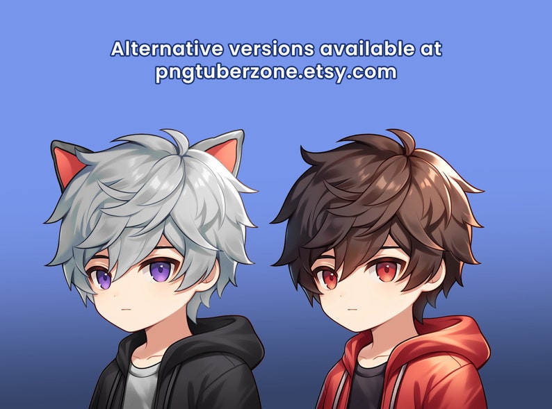 Chibi Cat Boy Pngtuber: Ready to Use Vtuber Model - Etsy