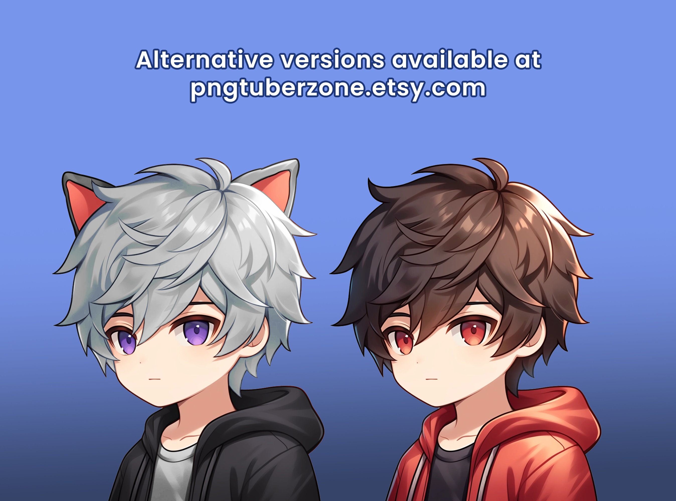 Chibi Cat Boy Pngtuber: Ready to Use Vtuber Model - Etsy