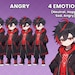 Chibi Anime Pngtuber Avatar – Vyro (red / Black) | Emo Alt Gamer Style ...
