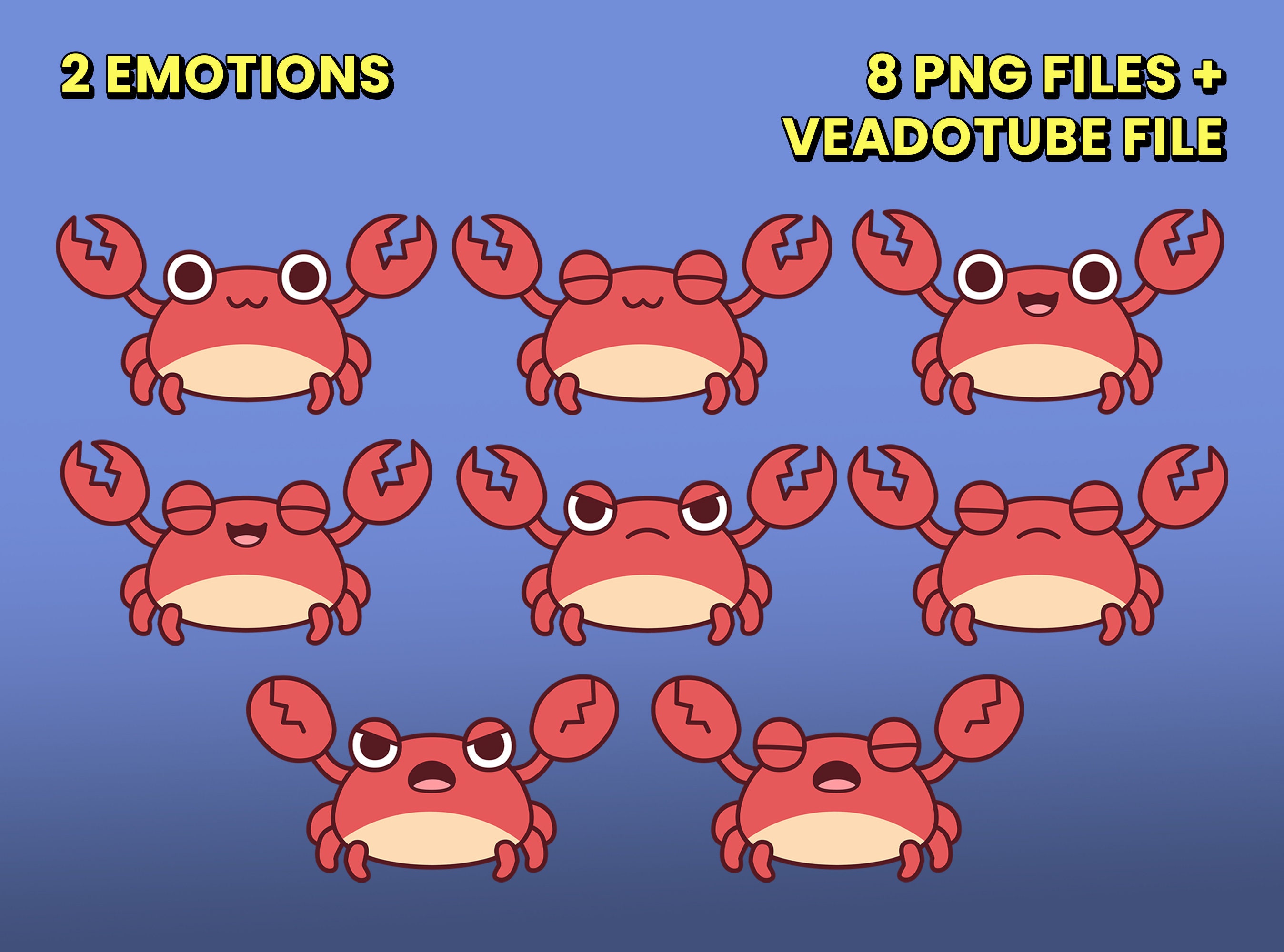 Pngtuber - Crab | Chibi | Cute | Kawaii | Twitch | Youtube | Vtuber ...