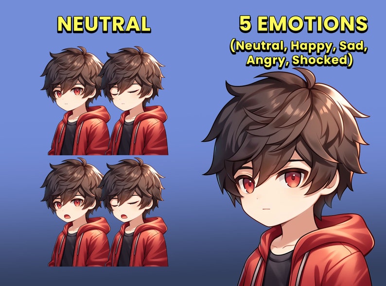 Chibi Boy Pngtuber Model: Ready to Use Vtuber Asset - Etsy