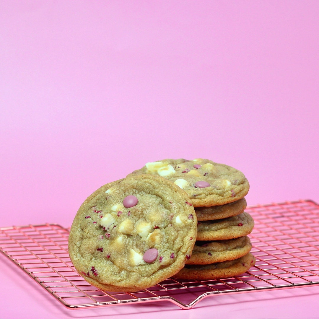 12 Raspberry White Chocolate Gourmet Cookies, Bakery Style Raspberry ...