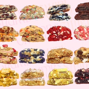 12 Large Bakery-style Cookies: Gourmet Cookies Variety Box, Birthday ...